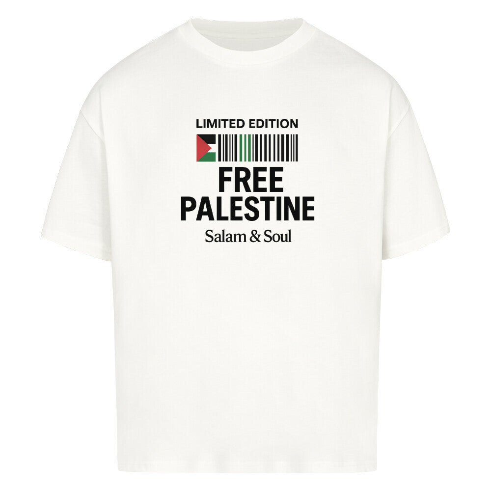 FREE PALESTINE Barcode Tee — Salam & Soul